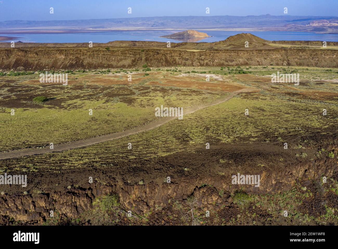 Kenya, Suguta valley, around Lake Logipi (aerial view Stock Photo - Alamy