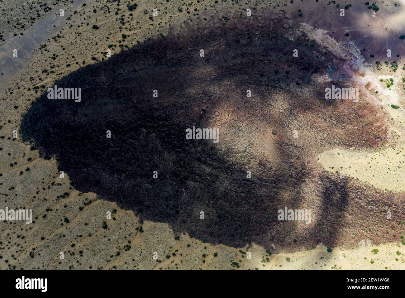 Kenya, Lake Turkana region, towards North Horr, Chalbilavian desert ...