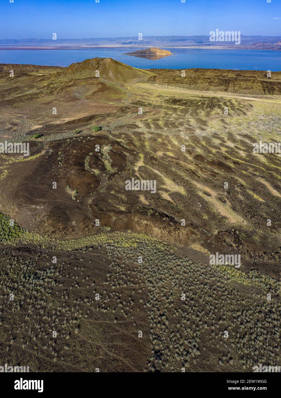 Kenya, Suguta valley, Logipi lake (aerial view Stock Photo - Alamy
