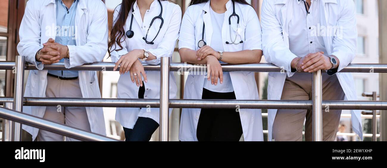 Healthcare. Medical team - doctor, nurse and surgeon. A group of ...