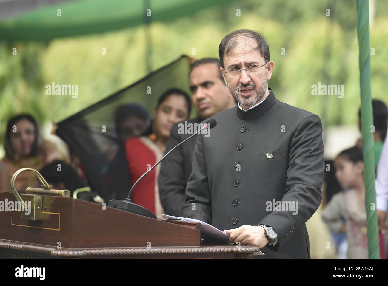 NEW DELHI, INDIA - AUGUST 14: Syed Haider Shah, Pakistan’s deputy high ...