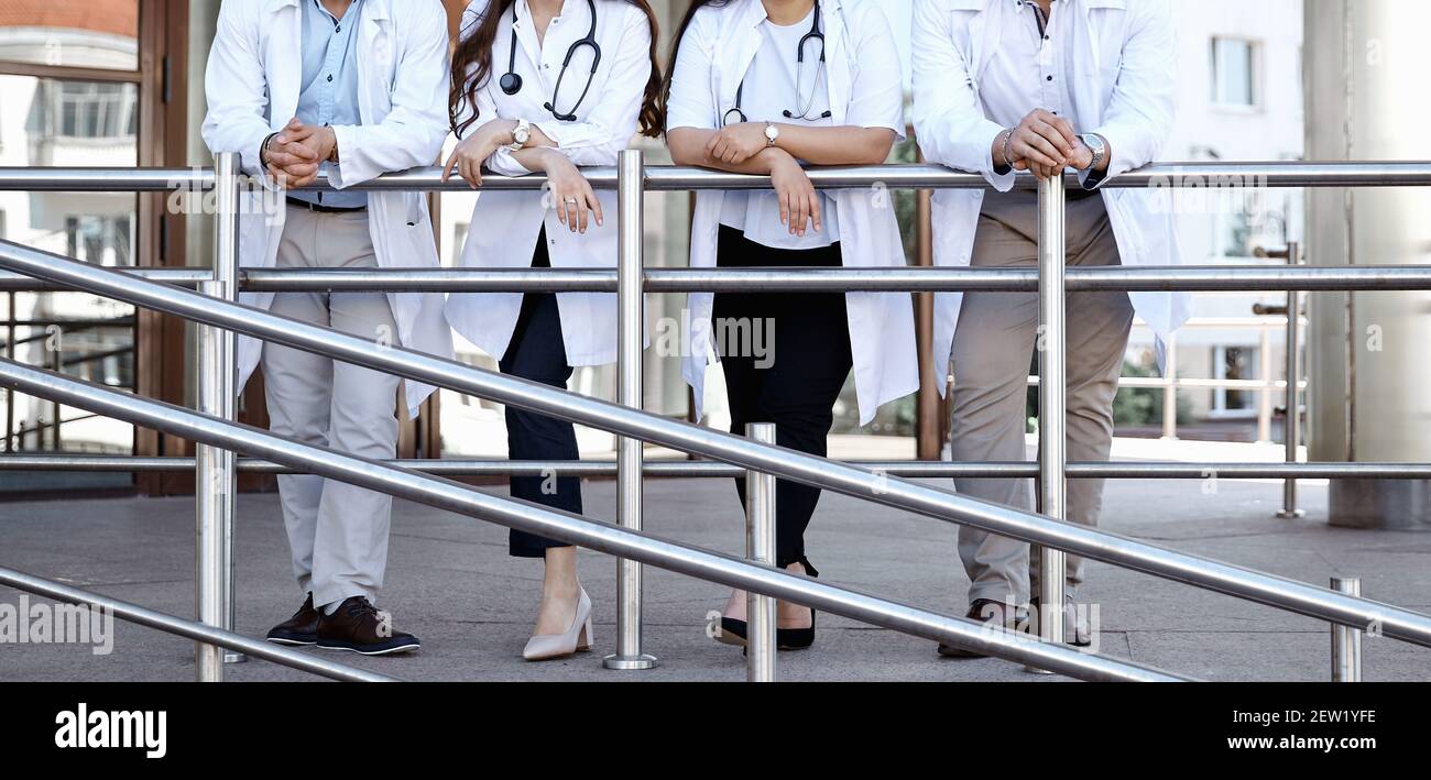 Healthcare. Medical team - doctor, nurse and surgeon. A group of ...