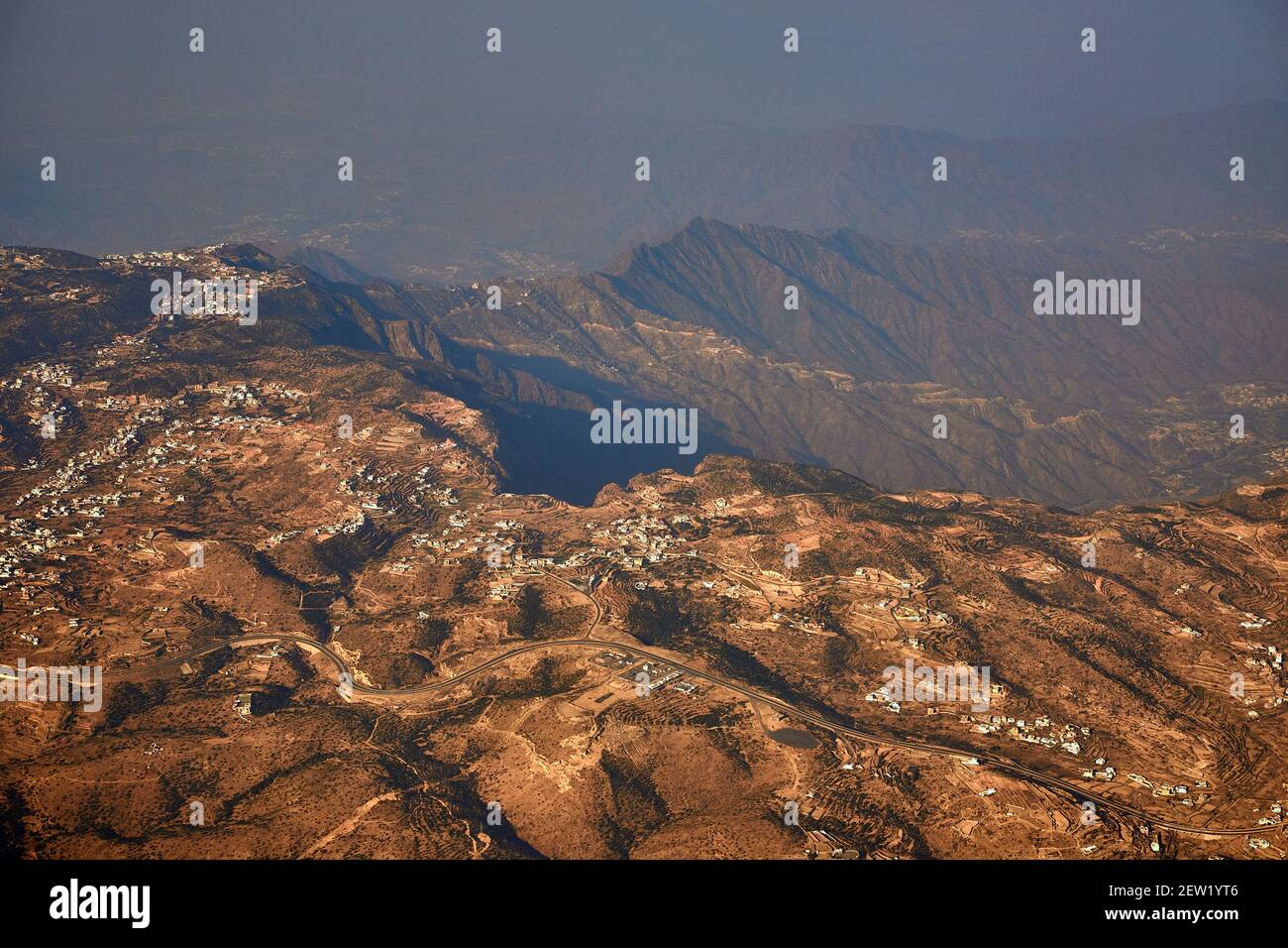 Saudi arabia mountains aerial hi-res stock photography and images - Alamy