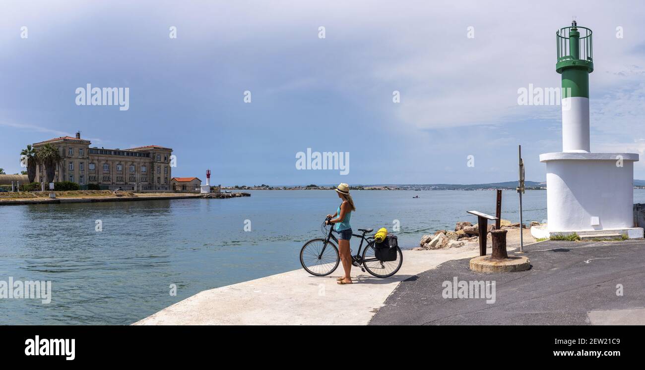 France, Hérault (34), Sète, Étang de Thau, Pointe Courte district ...