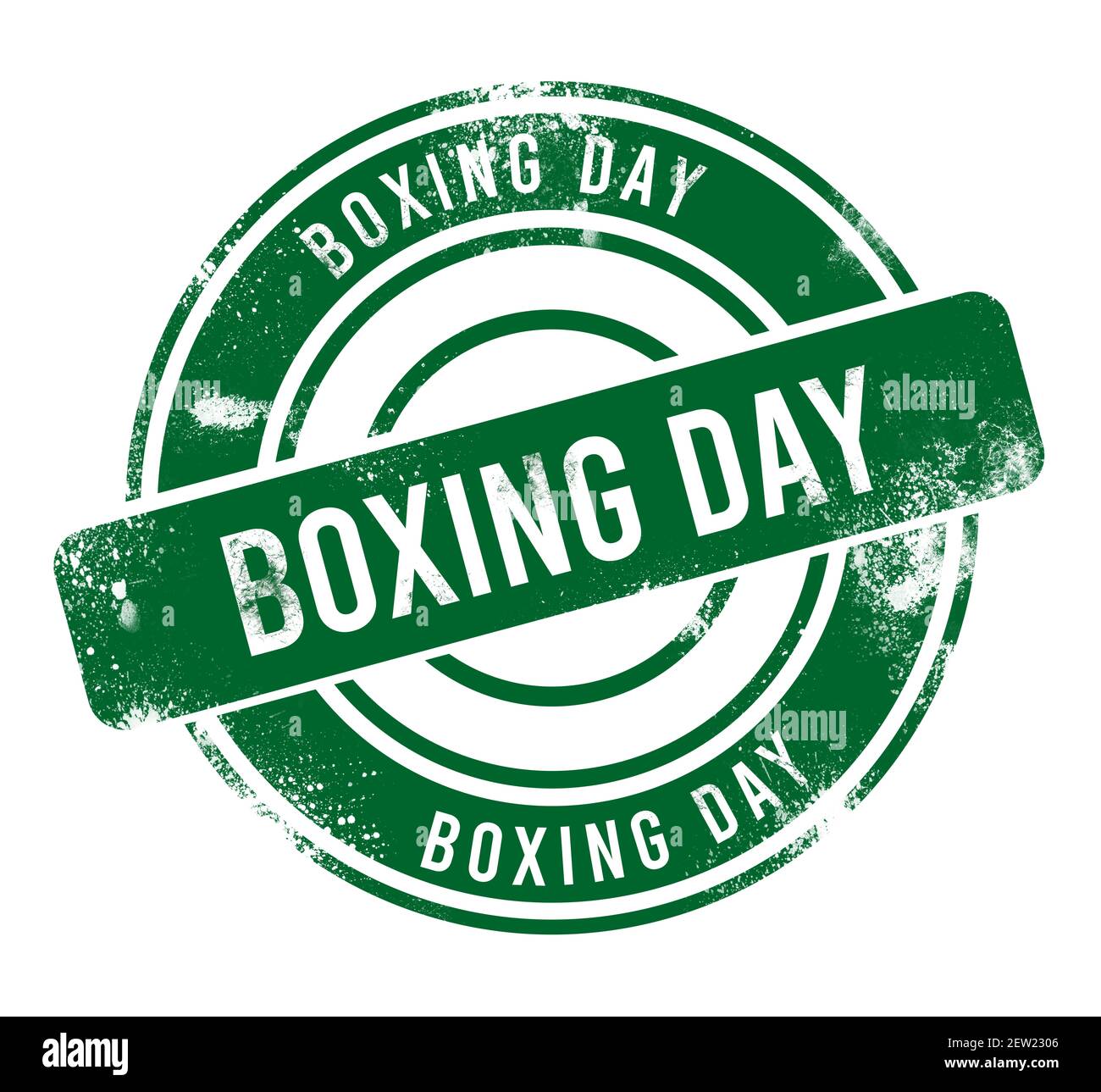 Boxing Day - green round grunge button, stamp Stock Photo - Alamy