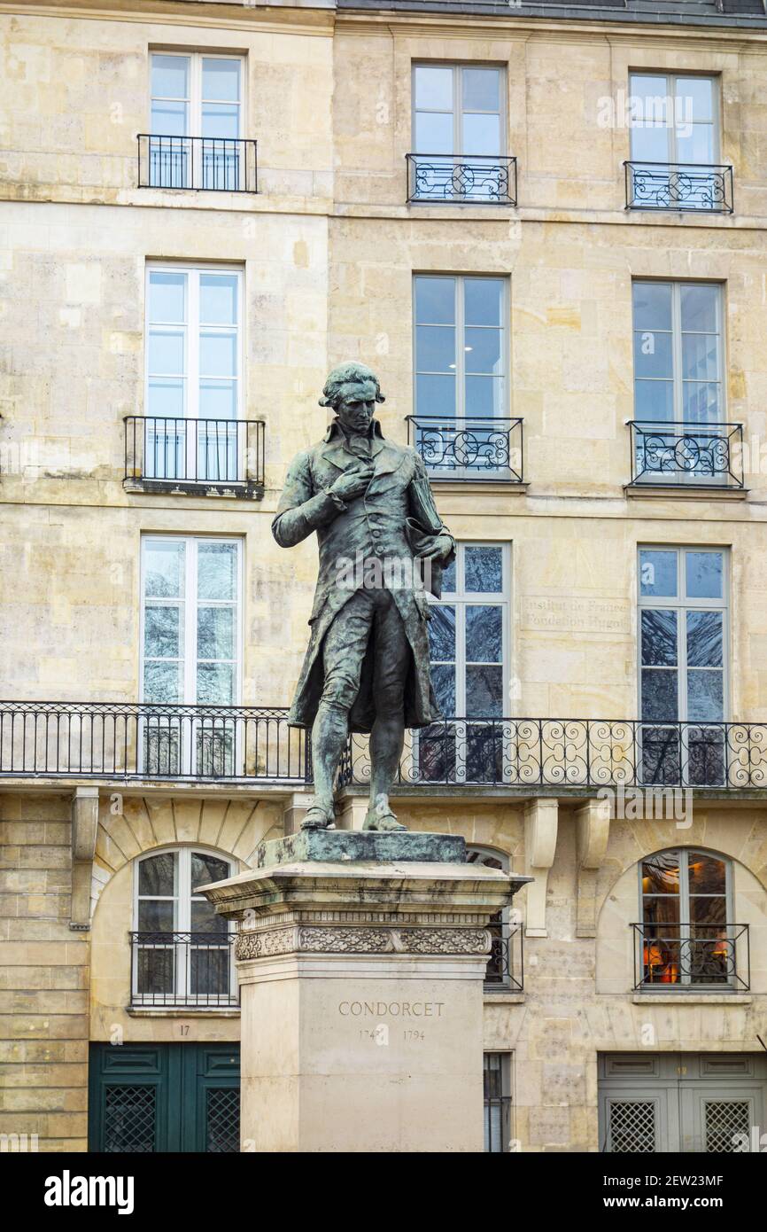 Statue condorcet paris france hi-res stock photography and images - Alamy