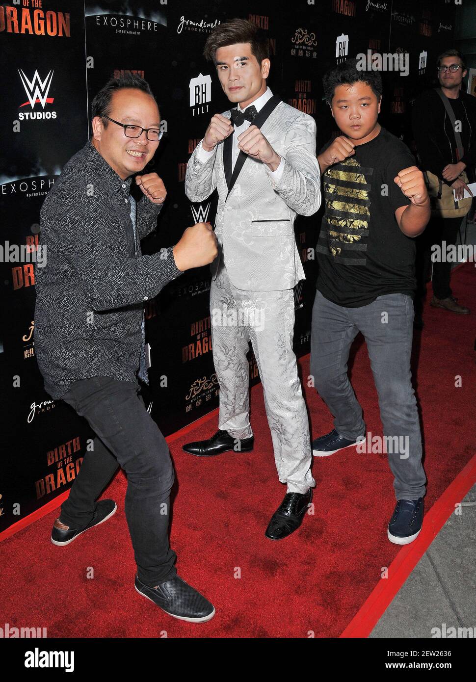 (L-R) Jeff Yang, Philip Ng and Hudson Yang together at the "Birth Of ...