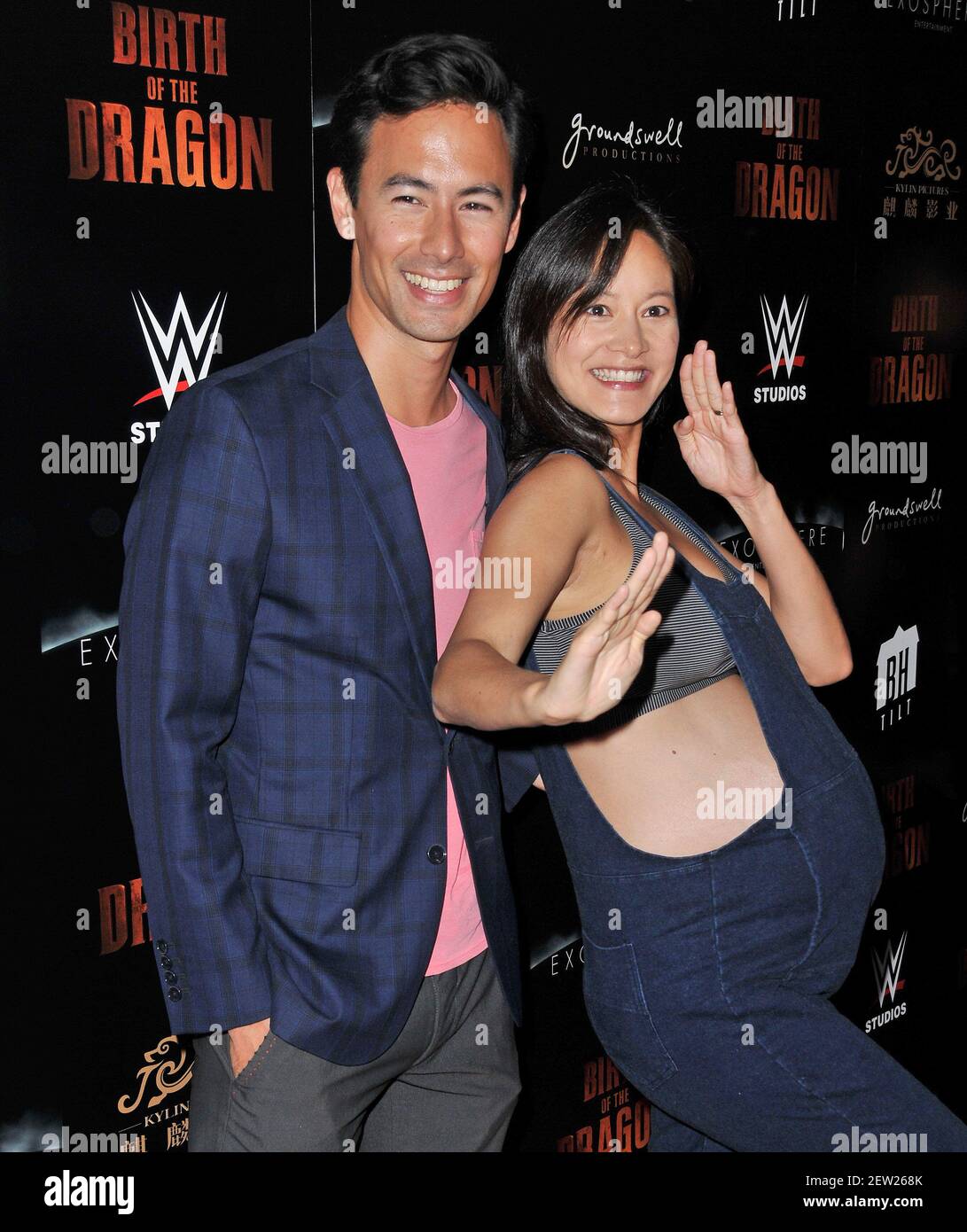 (L-R) George Young and Janet Hsieh arrives at the "Birth Of The Dragon ...