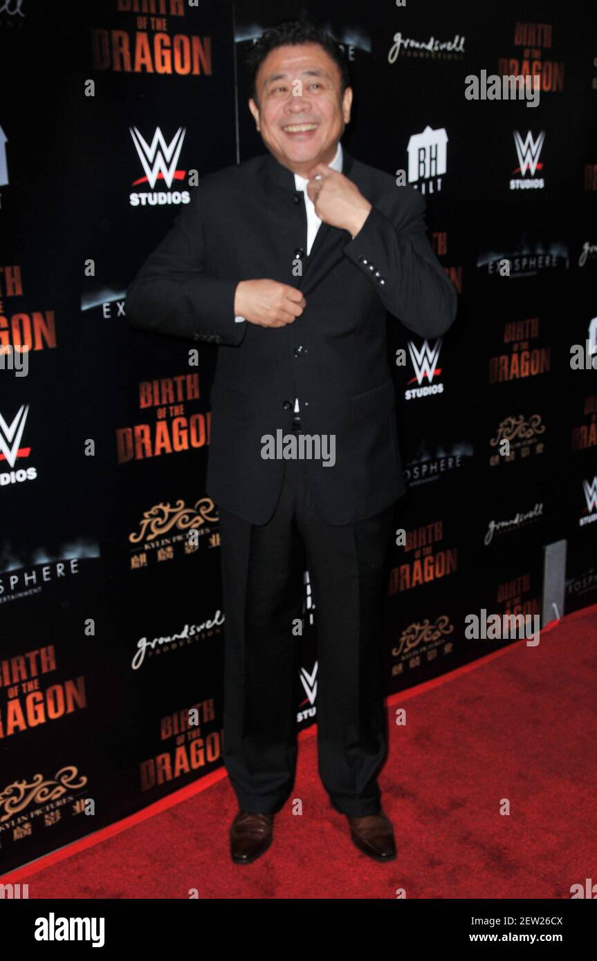 Leo Shi Young arrives at the "Birth Of The Dragon" Los Angeles ...