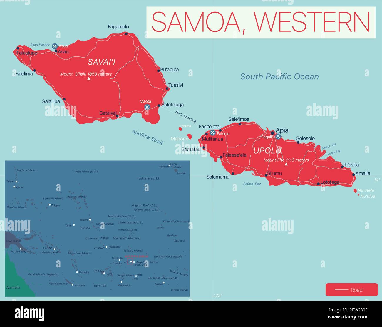 American samoa graph Stock Vector Images - Alamy