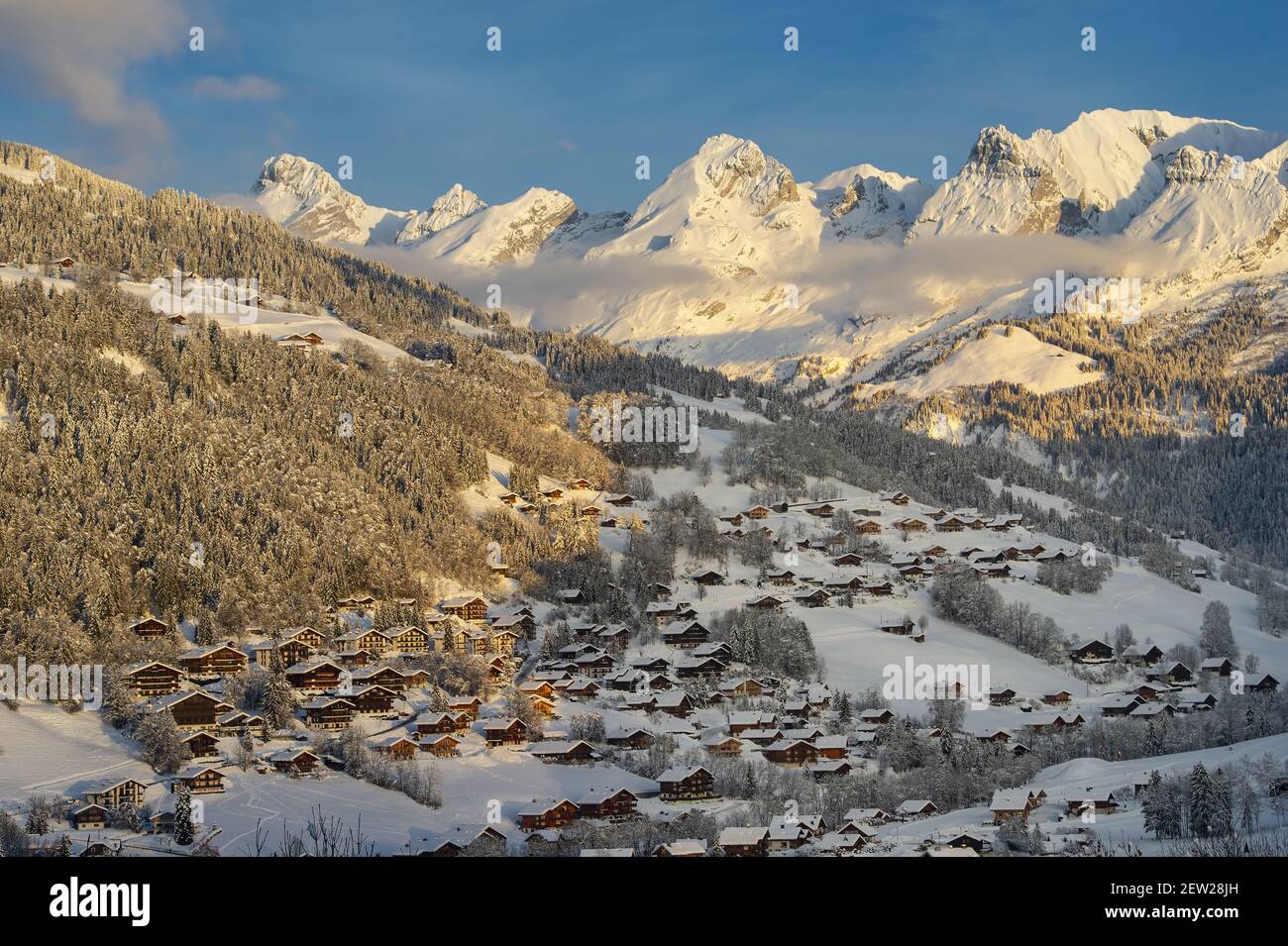 France, Haute Savoie, the Aravis massif, the Grand Bornand, the Nant ...