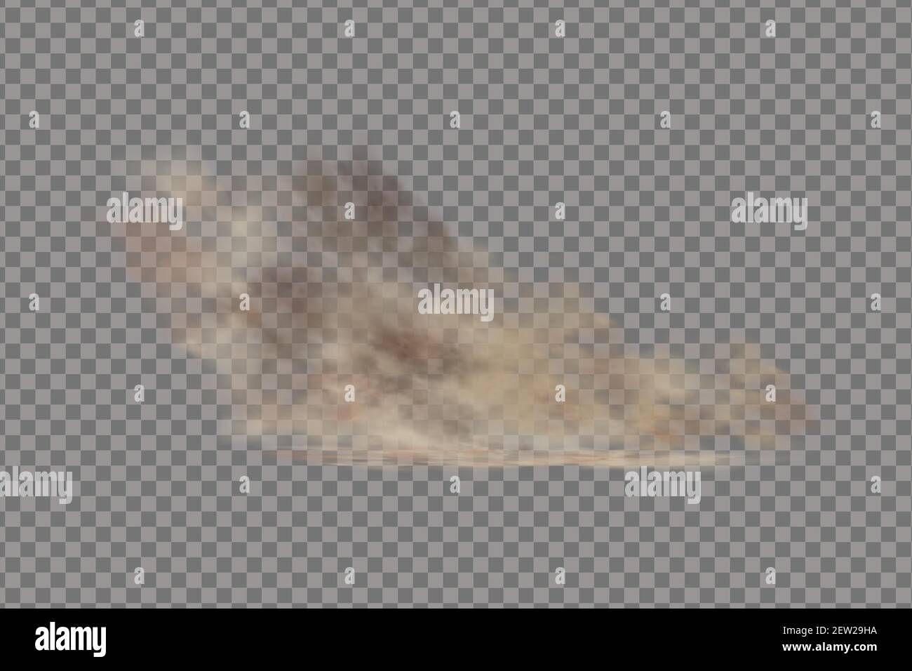 Realistic vector illustration.Sandstorm, a cloud of dust or sand flying ...