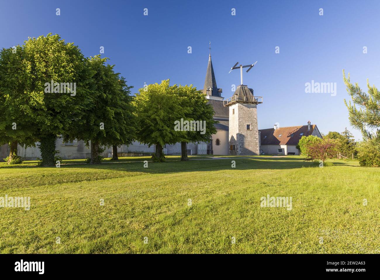France, Loiret (45), Baccon, the Chappe tower, the only vestige of the ...