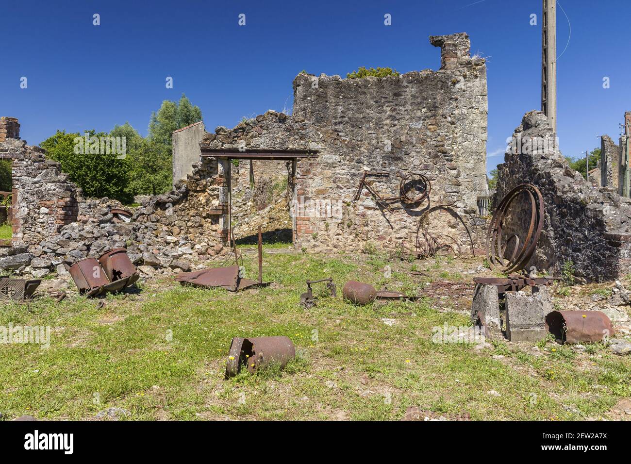 France, Haute-Vienne, Oradour-sur-Glane, martyr village destroyed ...