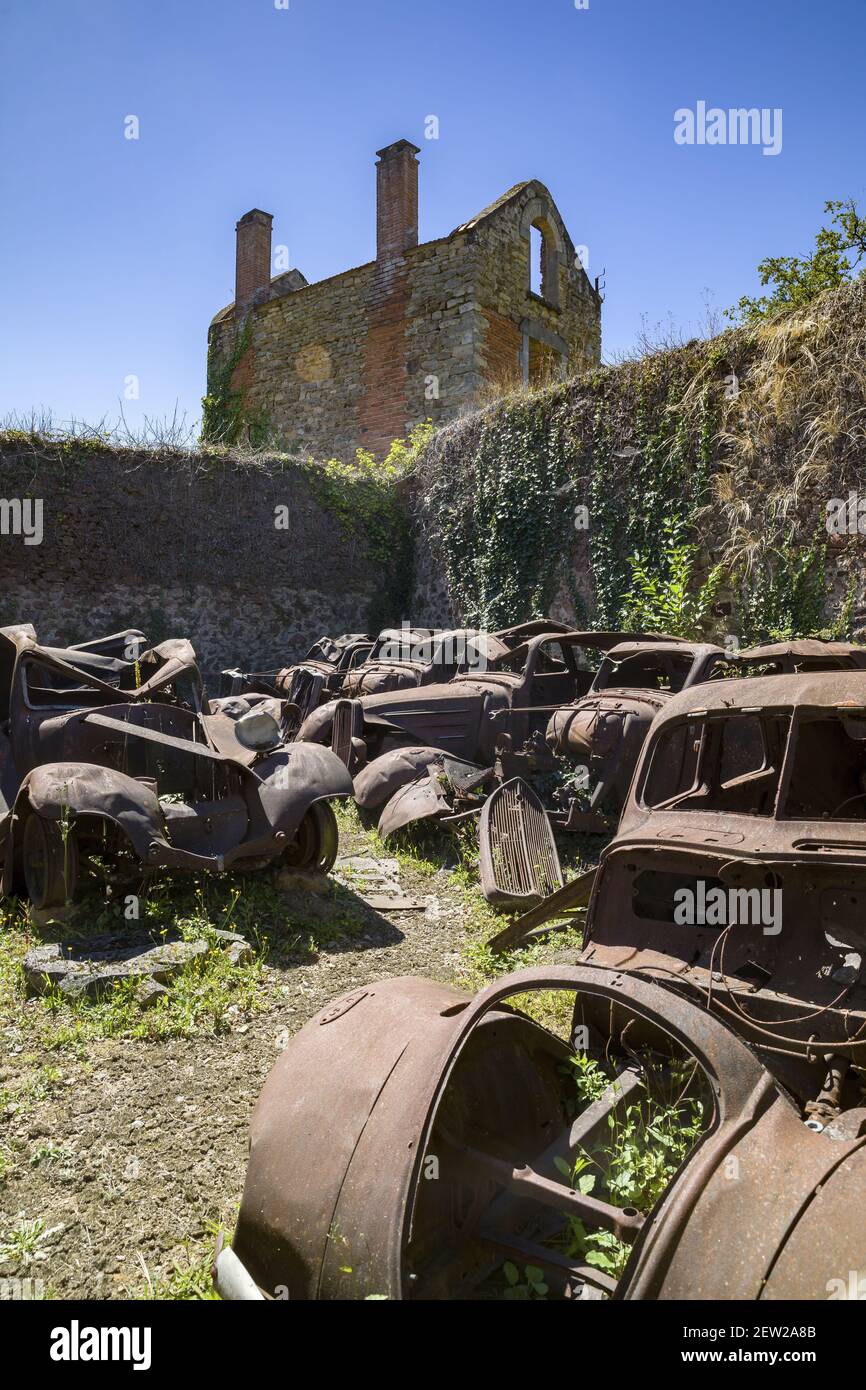 France, Haute-Vienne, Oradour-sur-Glane, martyr village destroyed ...
