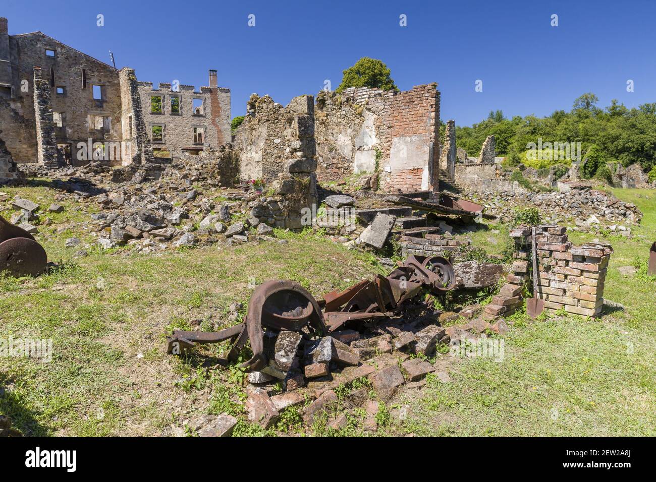France, Haute-Vienne, Oradour-sur-Glane, martyr village destroyed ...