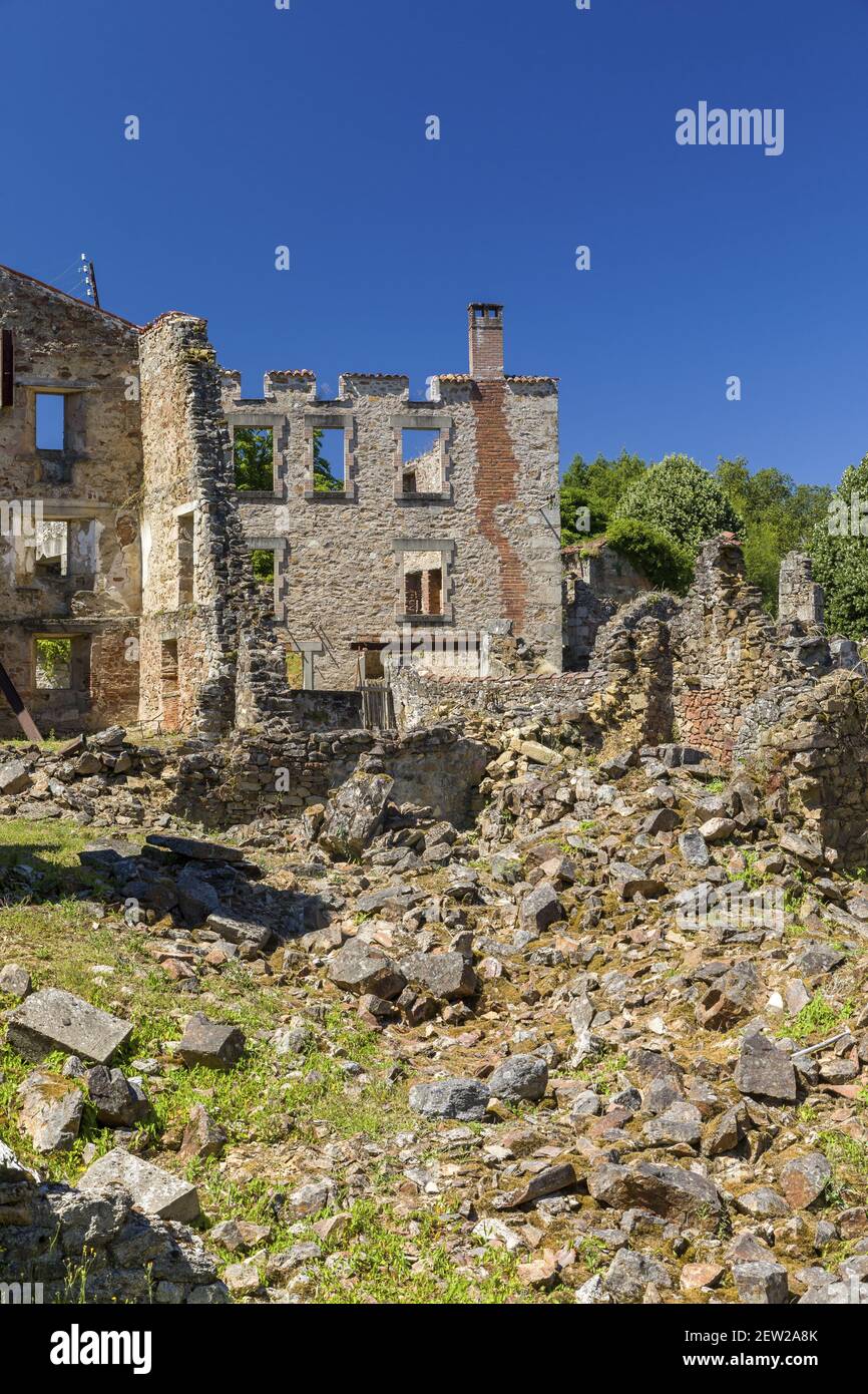 France, Haute-Vienne, Oradour-sur-Glane, martyr village destroyed ...