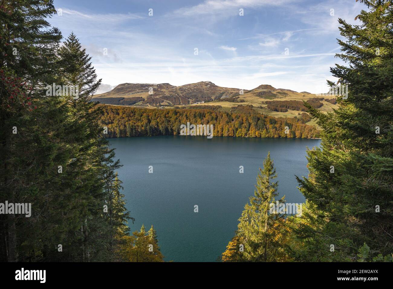 France, Puy-de-Dome, regional natural park of the Volcanoes of Auvergne ...