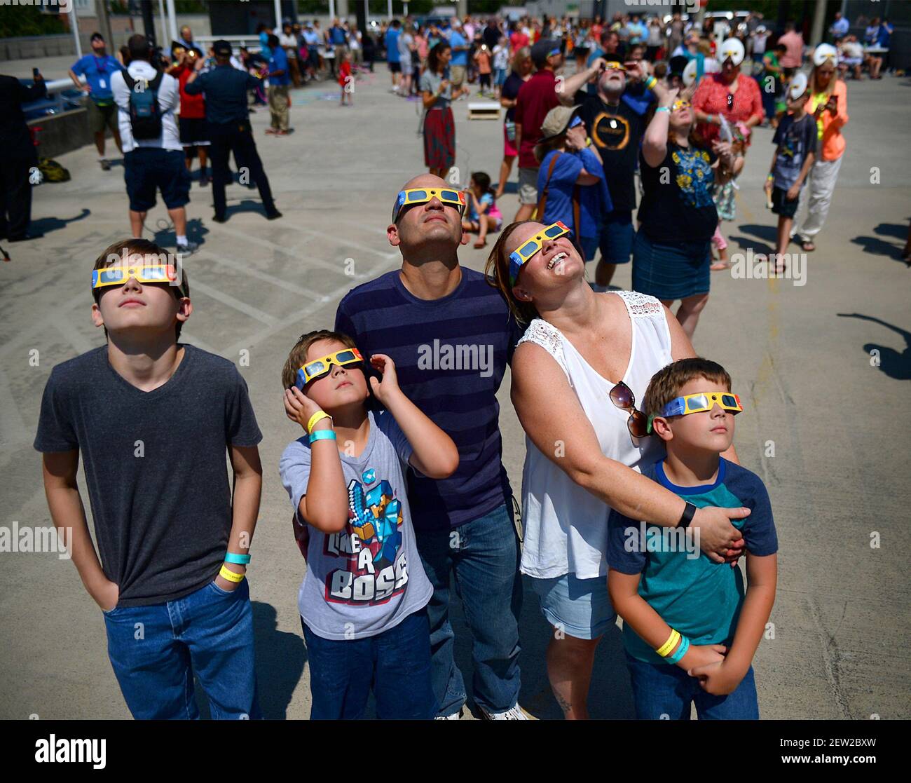 From left, Trevor, Evan, Todd, Cynthia and Ryan Striegel of Fort Mill ...