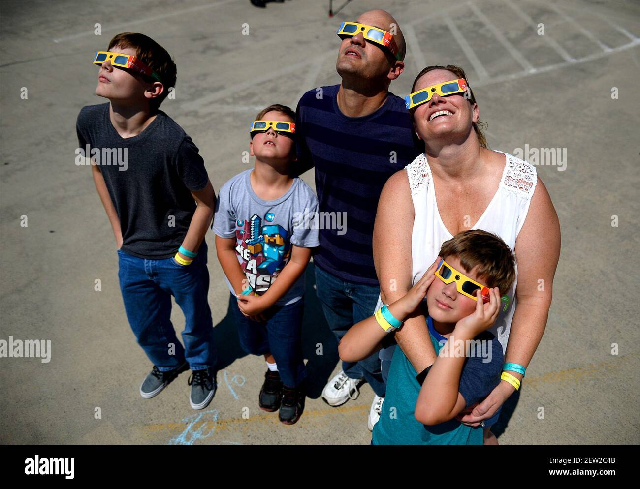 From left, Trevor, Evan, Todd, Cynthia and Ryan Striegel of Fort Mill ...