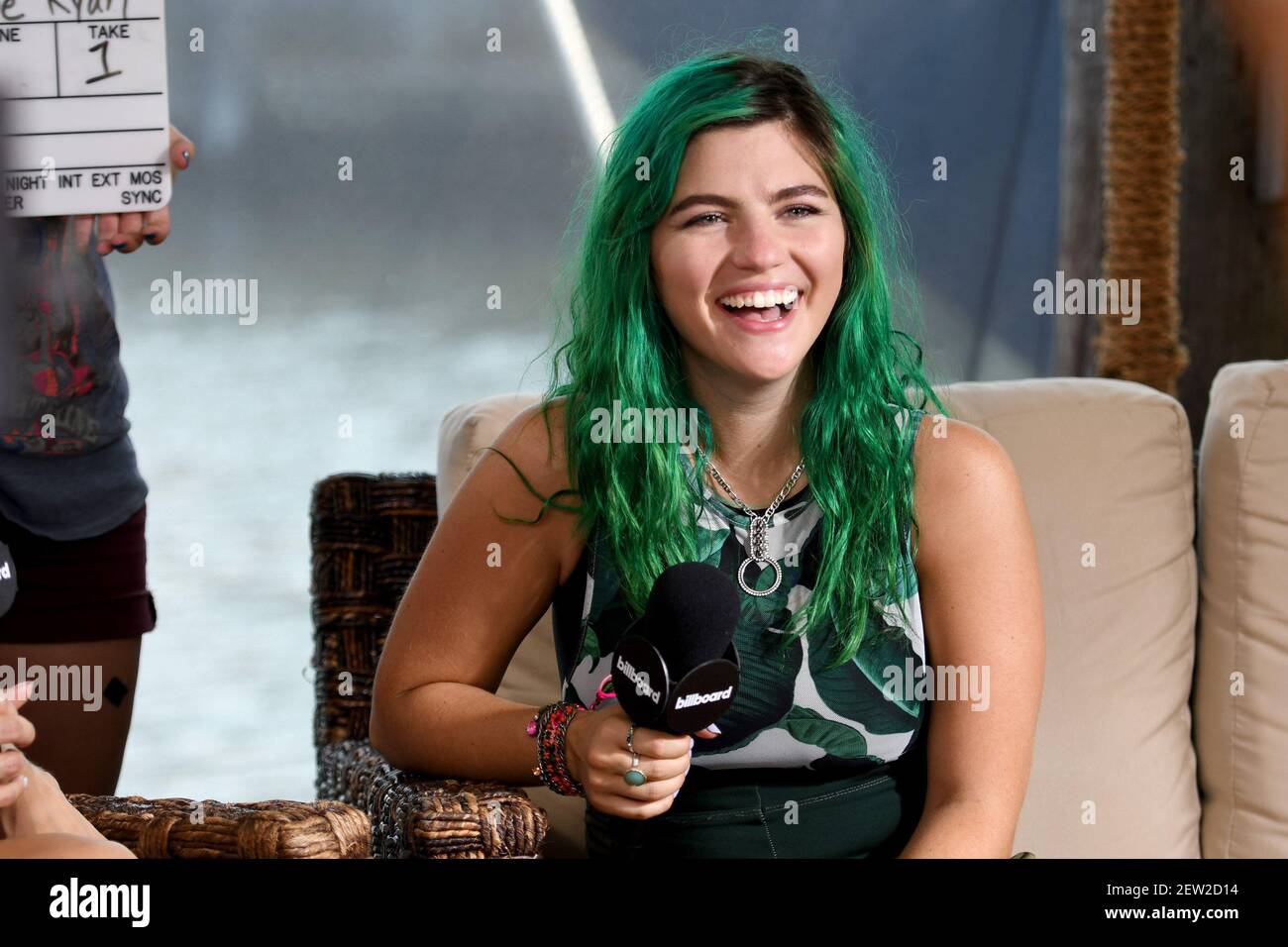 Phoebe Ryan backstage at the Billboard Hot 100 Music Festival in Jones ...