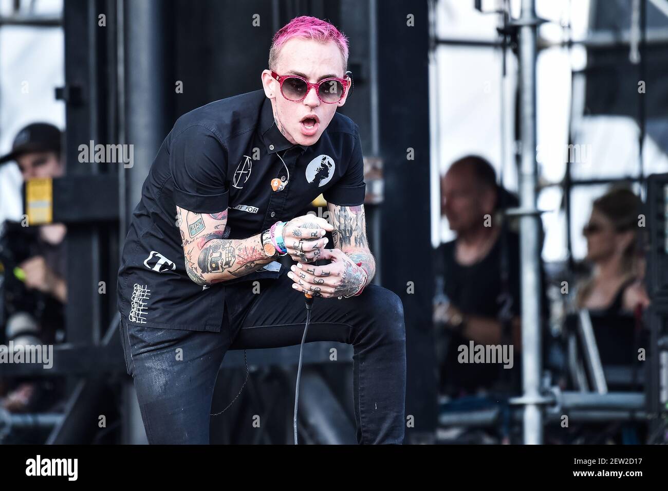 Blackbear performs on stage at the Billboard Hot 100 Music Festival in ...