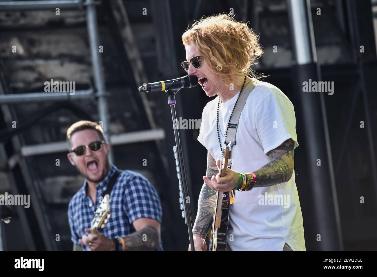 Travis Clark of We The Kings performs on stage at the Billboard Hot 100 ...
