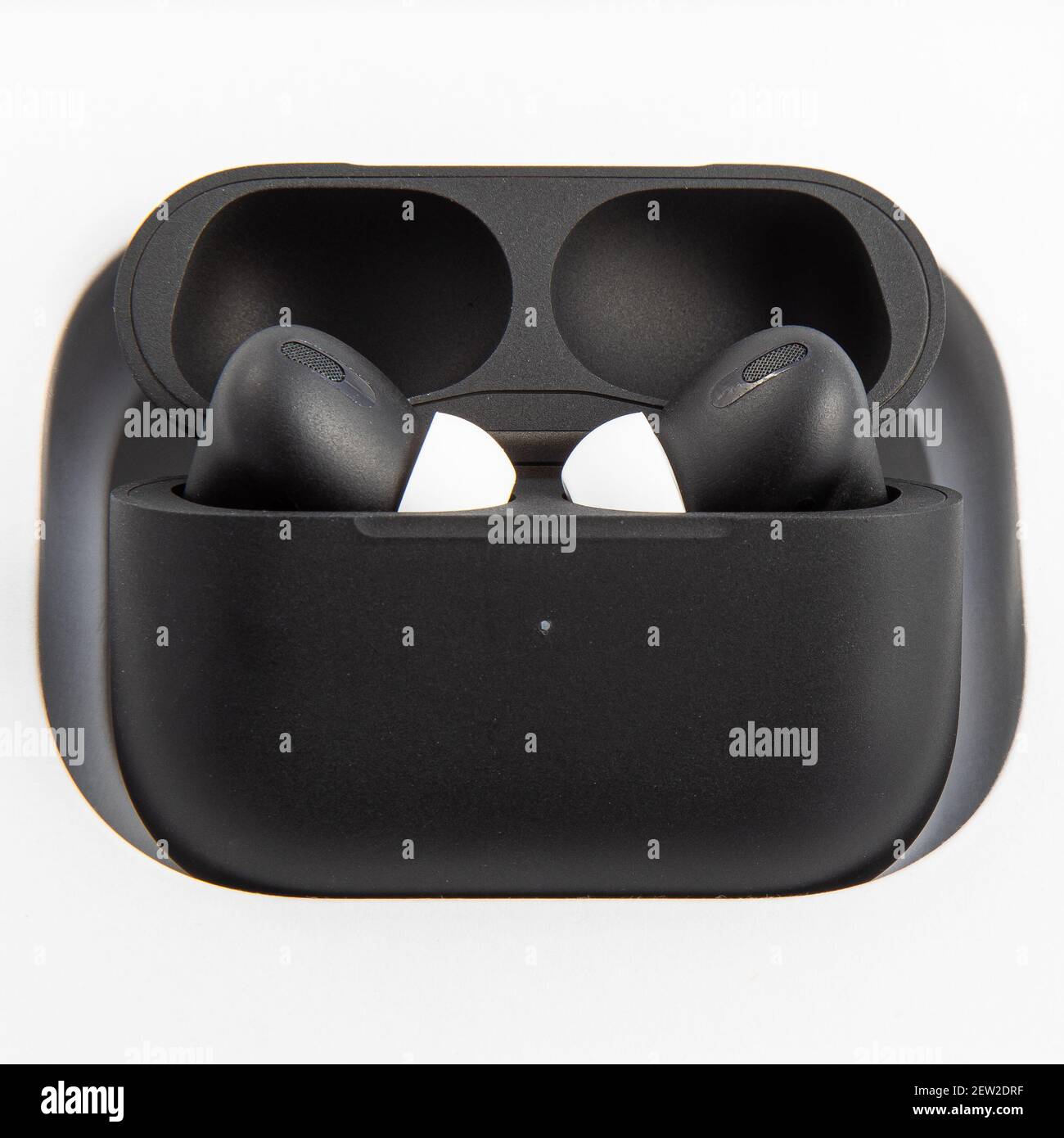 Colored wireless headphones on a white background Stock Photo - Alamy