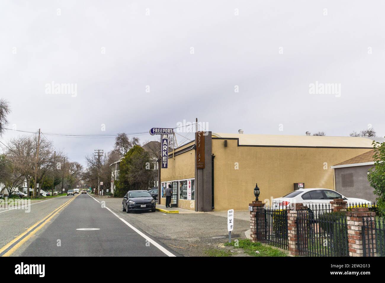 Freeport market in the town of Freeport on the levee road of the ...