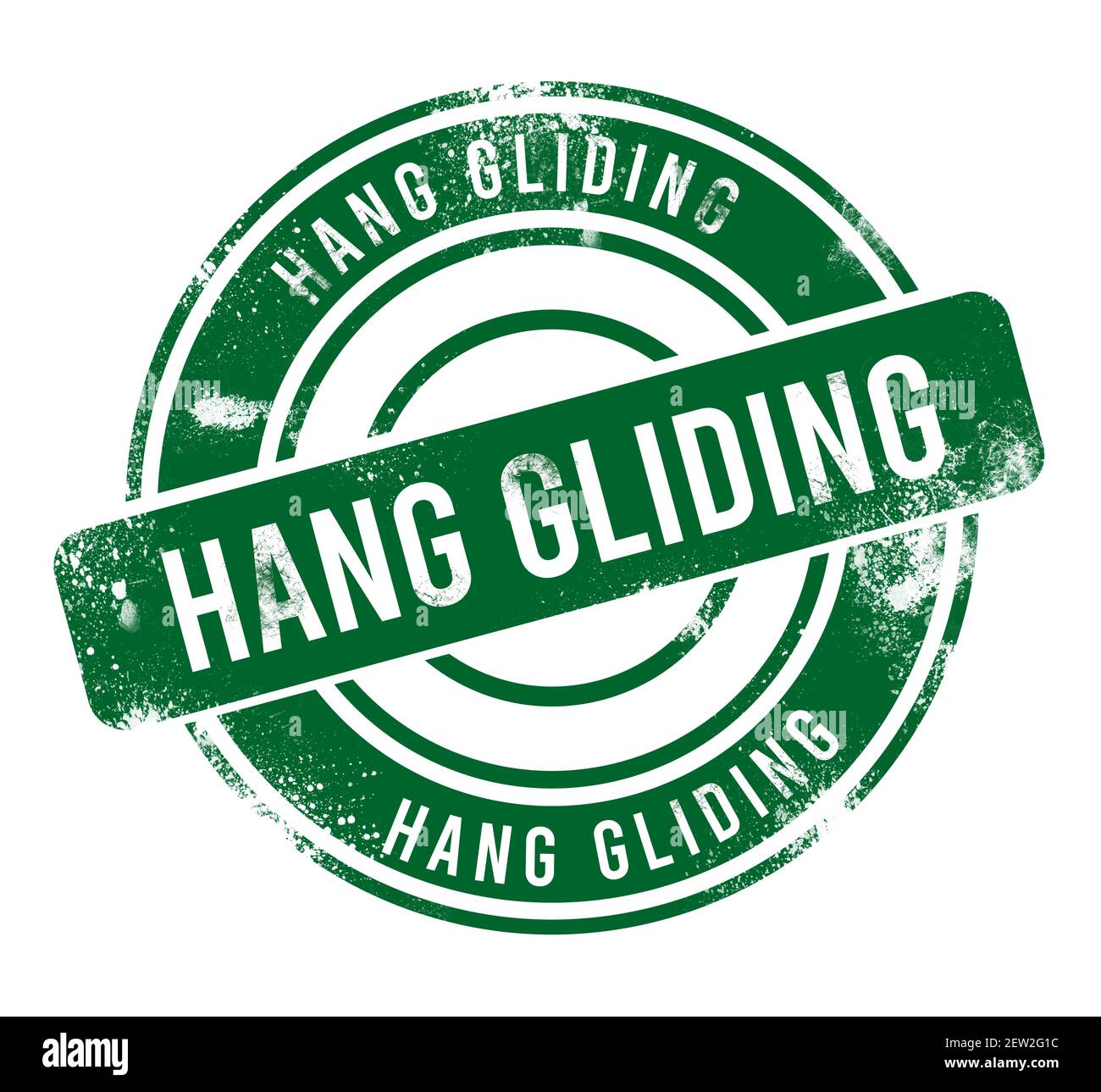 Hang Gliding - green round grunge button, stamp Stock Photo - Alamy