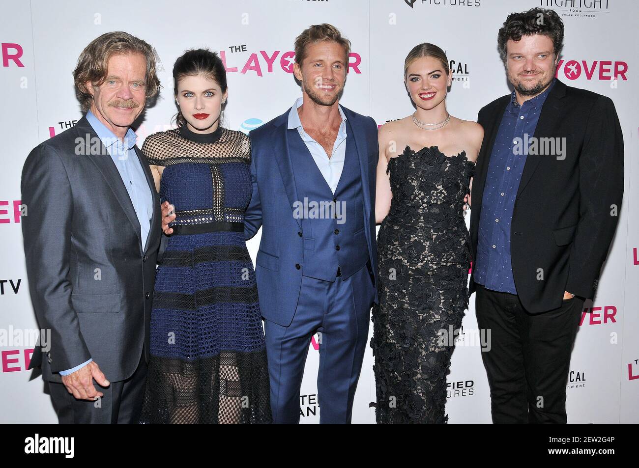 (L-R) "The Layover" Cast & Crew - Director William H. Macy with Actors ...