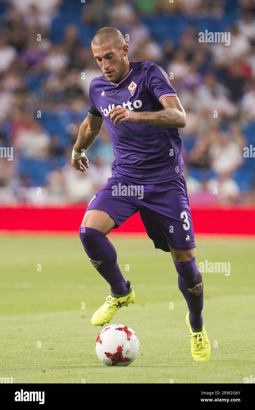 Fiorentina's Cristiano Biraghi during XXXVIII Santiago Bernabeu Trophy ...