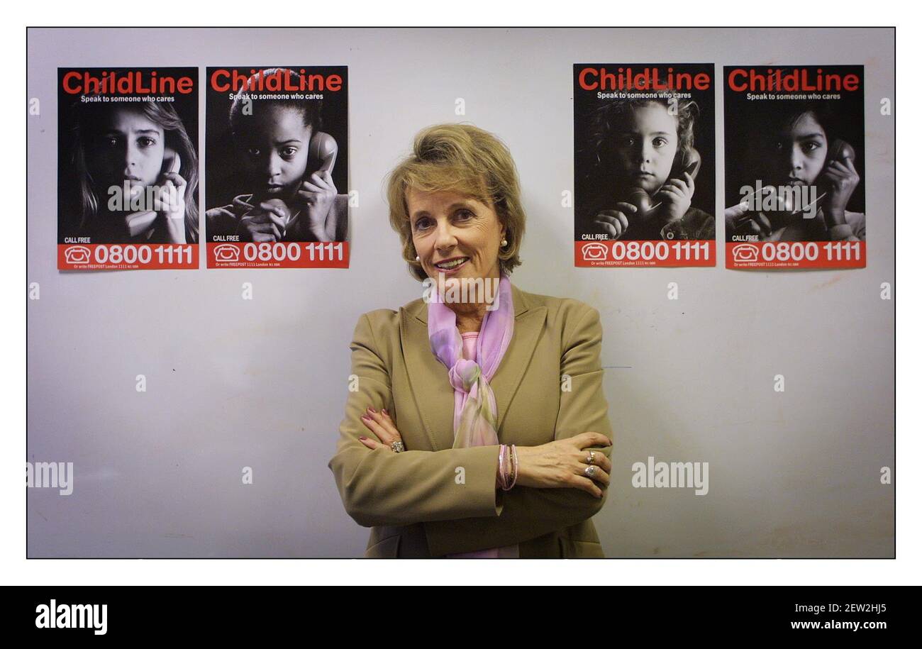 Esther Rantzen in the Childline offices in Londonpic David Sandison 26 ...