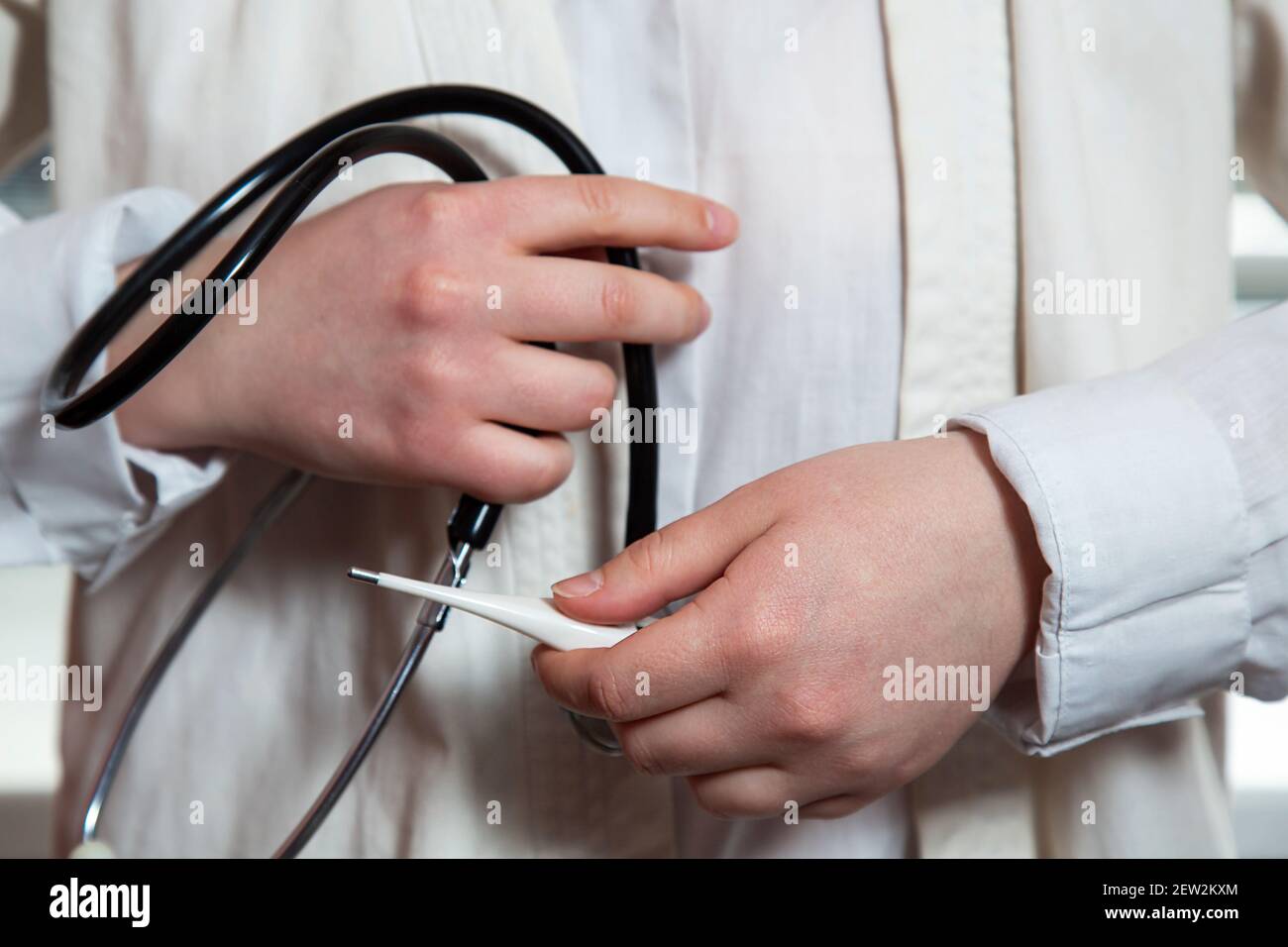 Female doctors hands stethoscope hi-res stock photography and images ...
