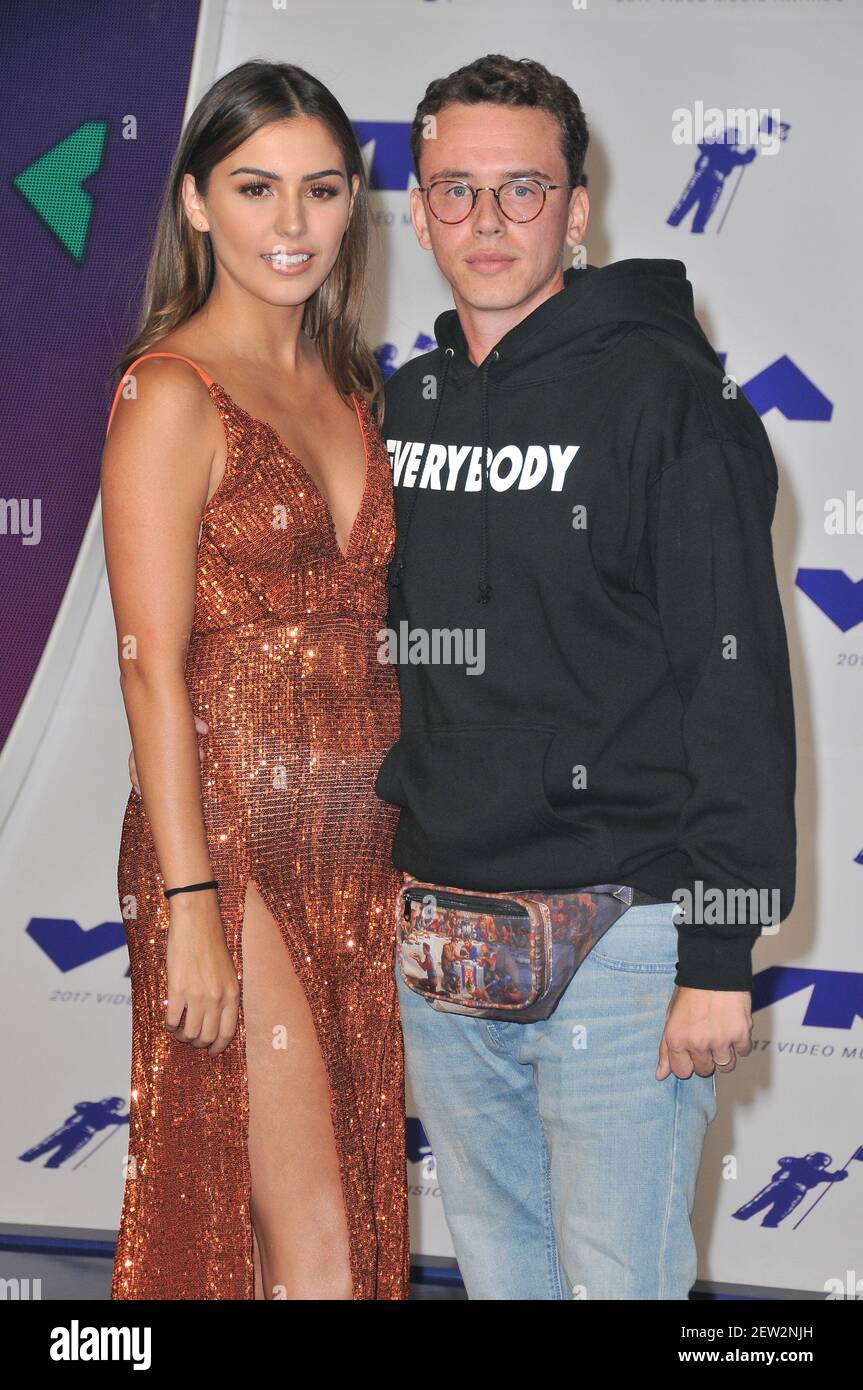 Jessica Andrea (L) and Logic at the 2017 MTV Video Music Awards held at ...