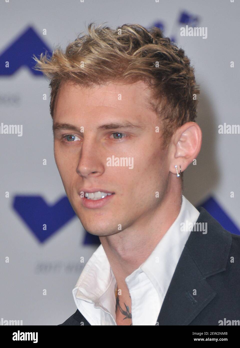 Machine Gun Kelly at the 2017 MTV Video Music Awards held at The Forum ...