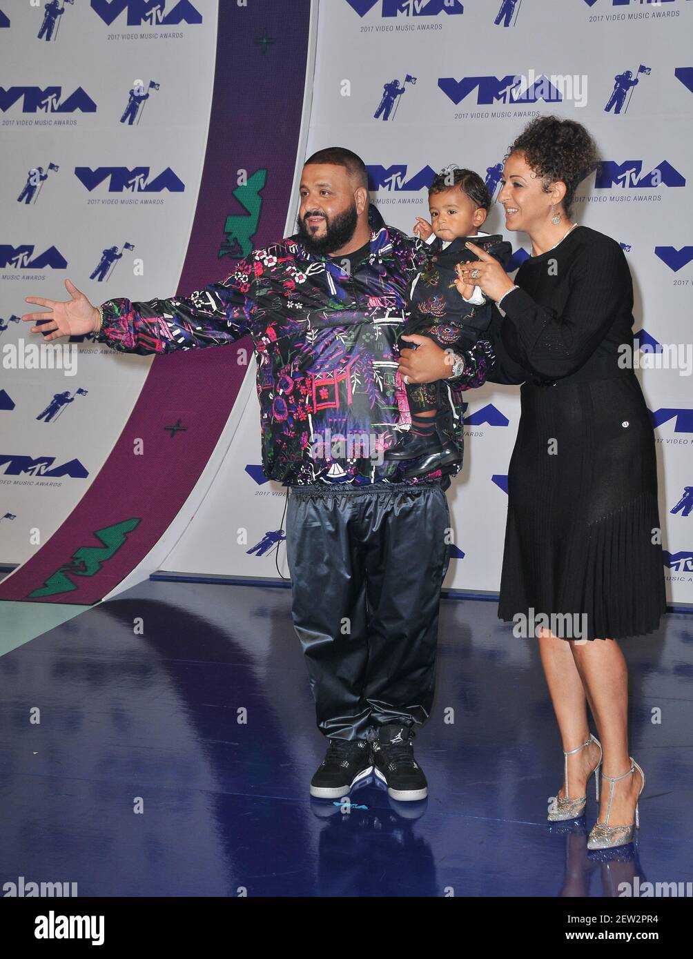 (L-R) DJ Khaled, Asahd Tuck Khaled and Nicole Tuck at the 2017 MTV ...
