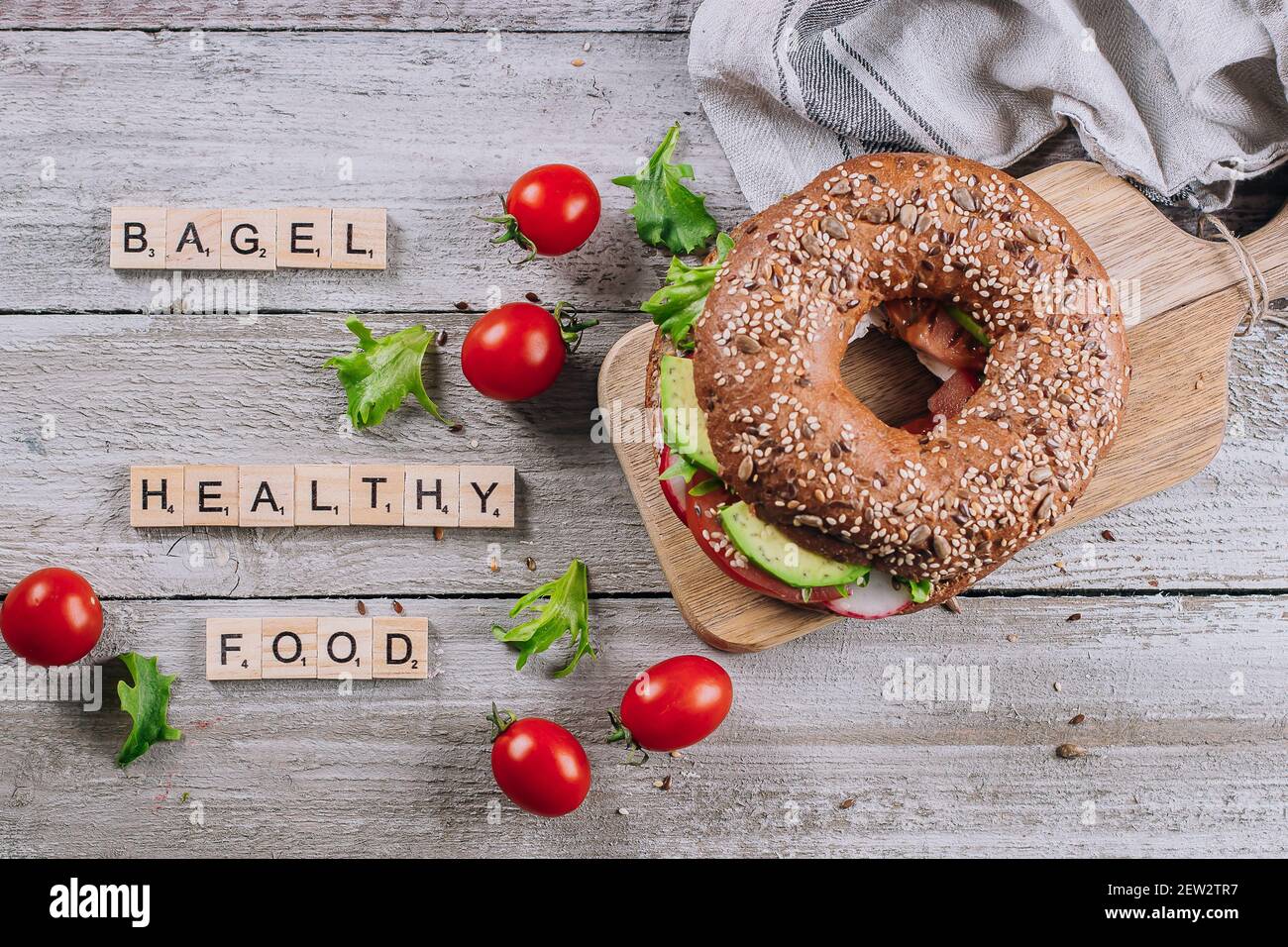 Healthy food letters tomato hi-res stock photography and images - Alamy
