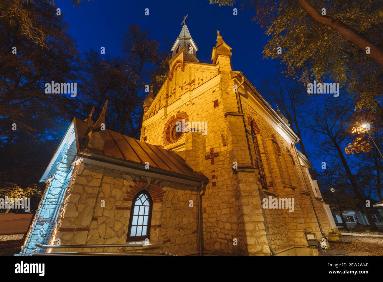 Church in Busko Zdroj. Busko Zdroj, Holy Cross, Poland Stock Photo - Alamy