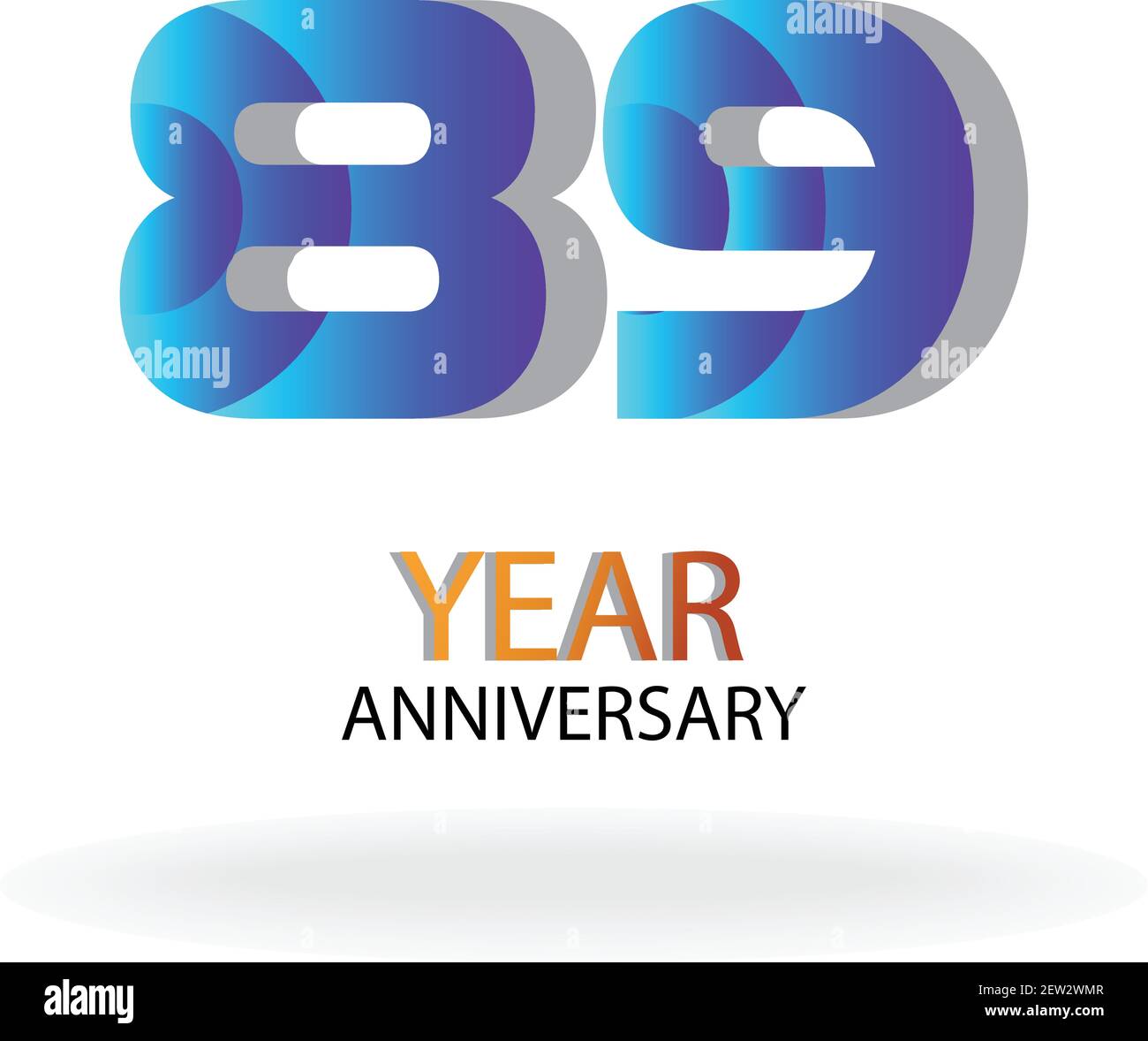 89 year anniversary Stock Vector Images - Alamy