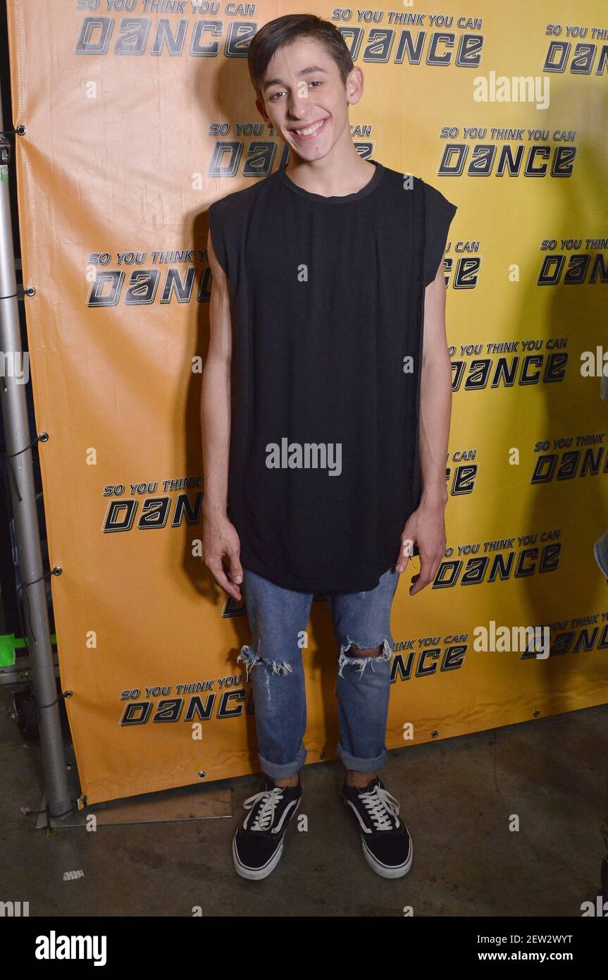 Dance contestant Logan Hernandez backstage at "So You Think You Can ...