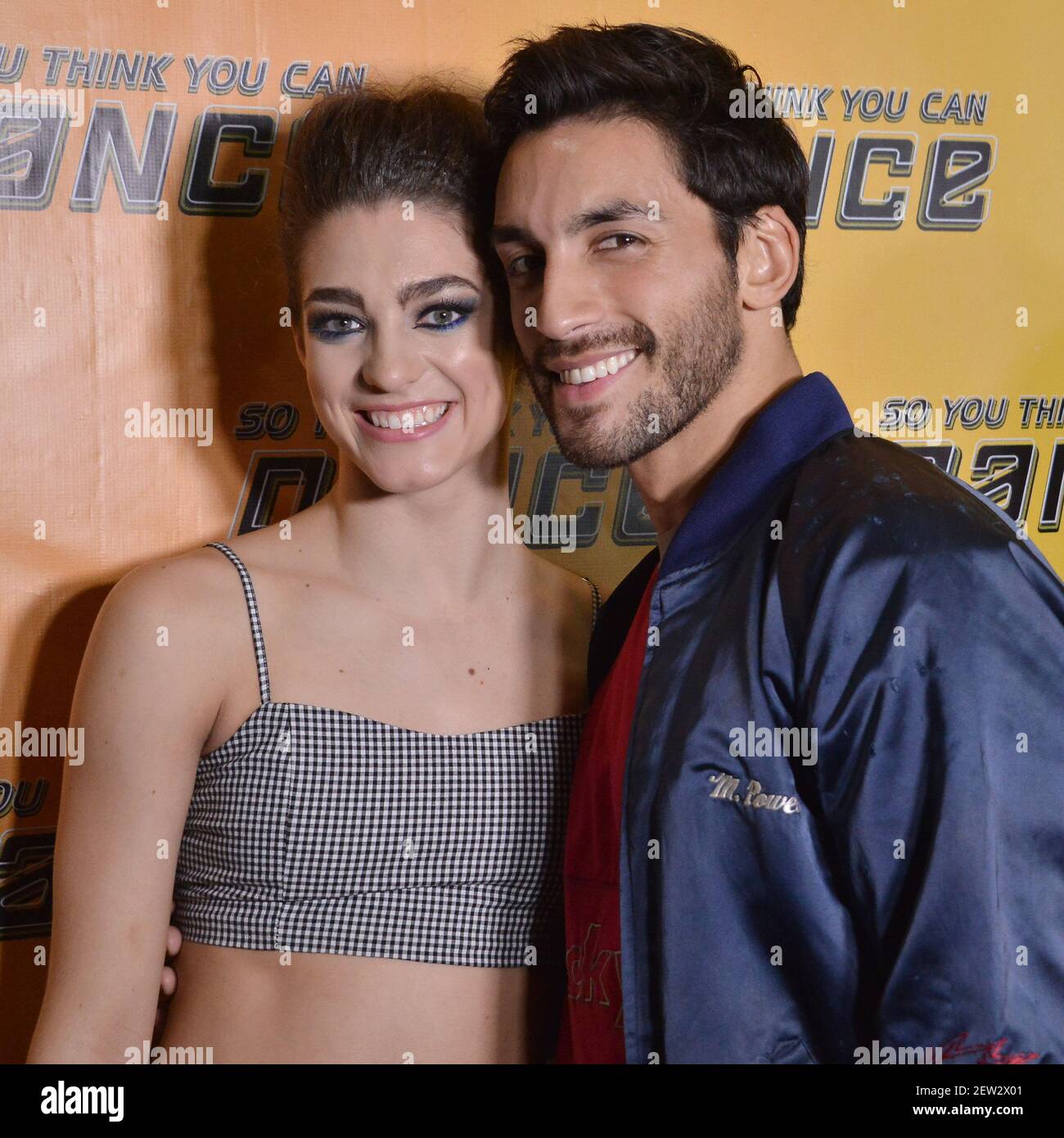 (L-R) Dancers Taylor Sieve and Robert Roldan backstage at "So You Think ...