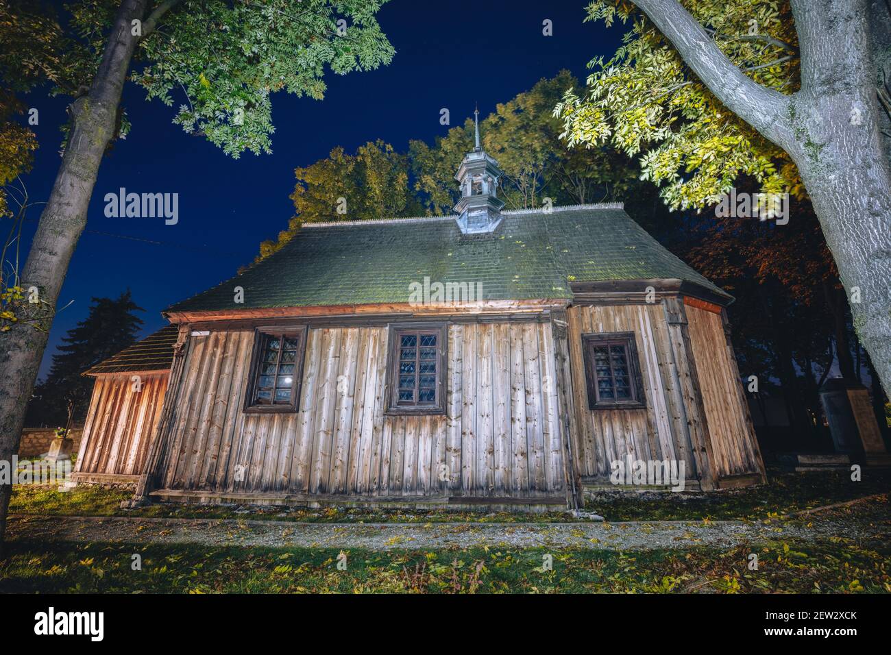Wooden church in Busko Zdroj. Busko Zdroj, Holy Cross, Poland Stock ...