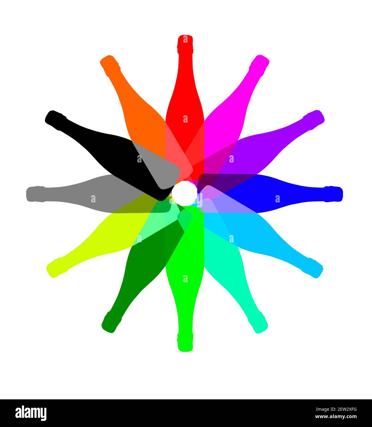 Colours in a rainbow Cut Out Stock Images & Pictures - Alamy