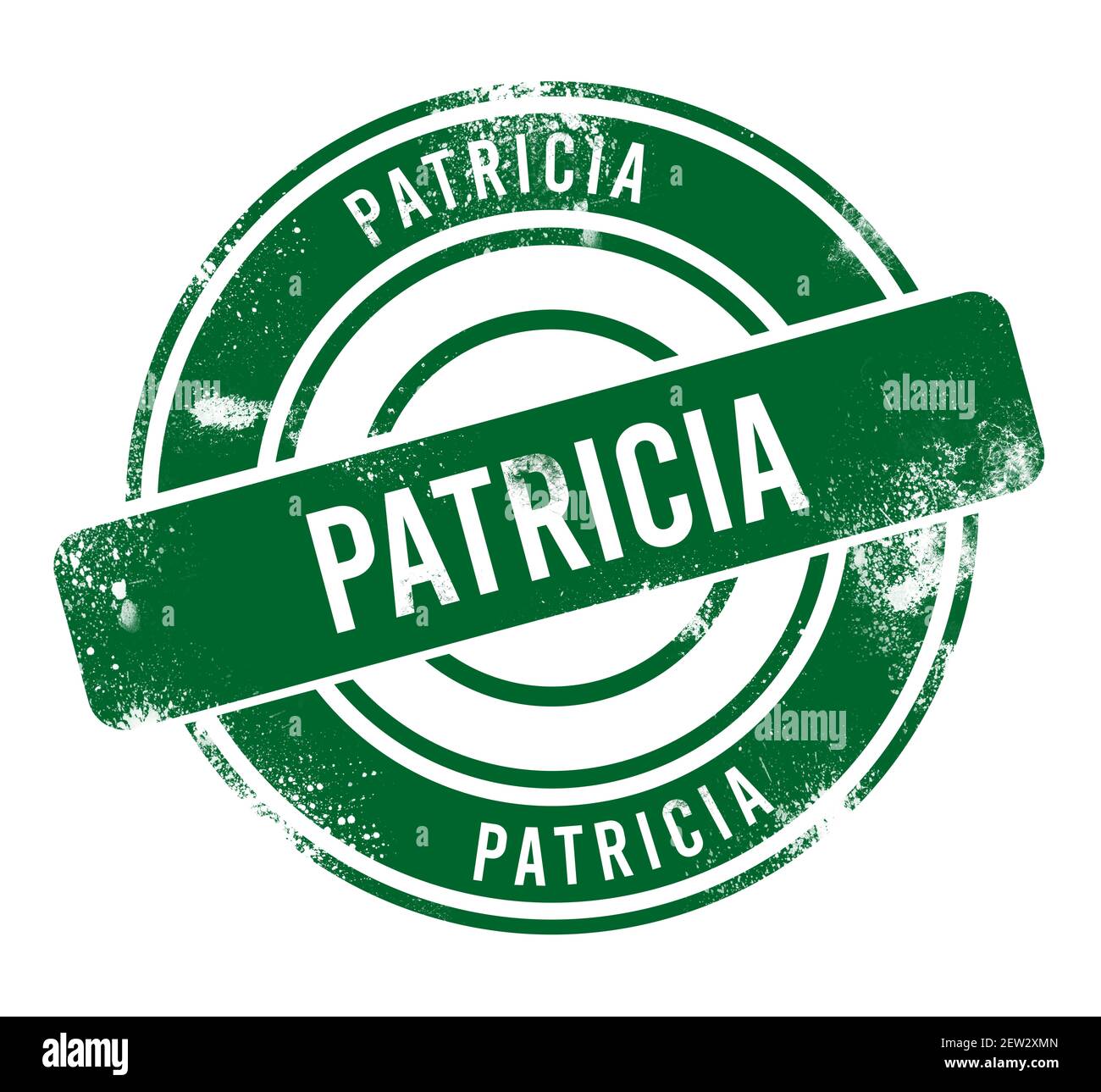 Patricia - green round grunge button, stamp Stock Photo - Alamy