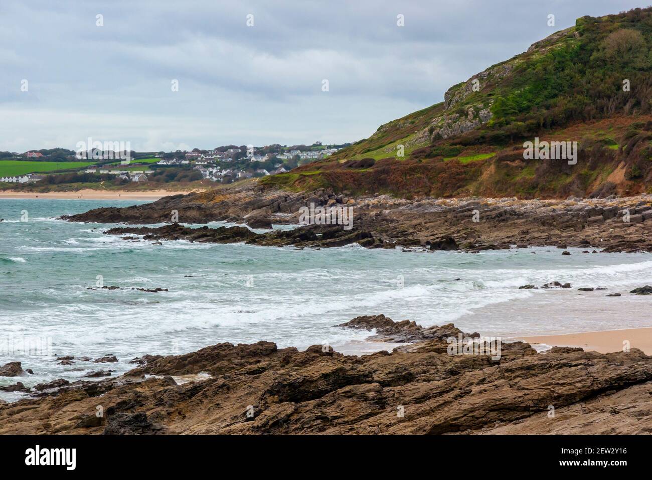 Oxwich point beach hi-res stock photography and images - Alamy