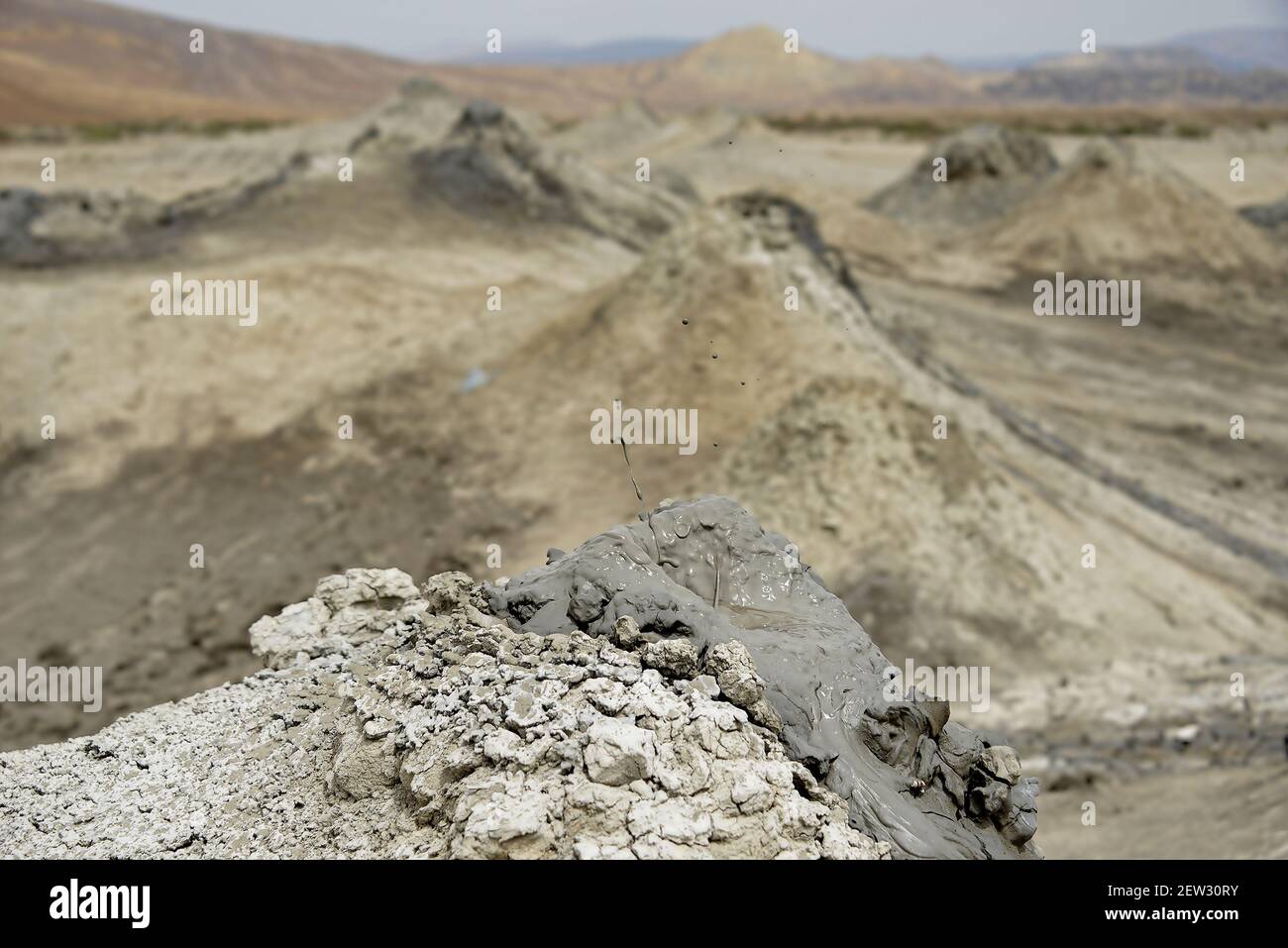 AZERBAIJAN-QOBUSTAN, MUD VOLCANOES Stock Photo - Alamy