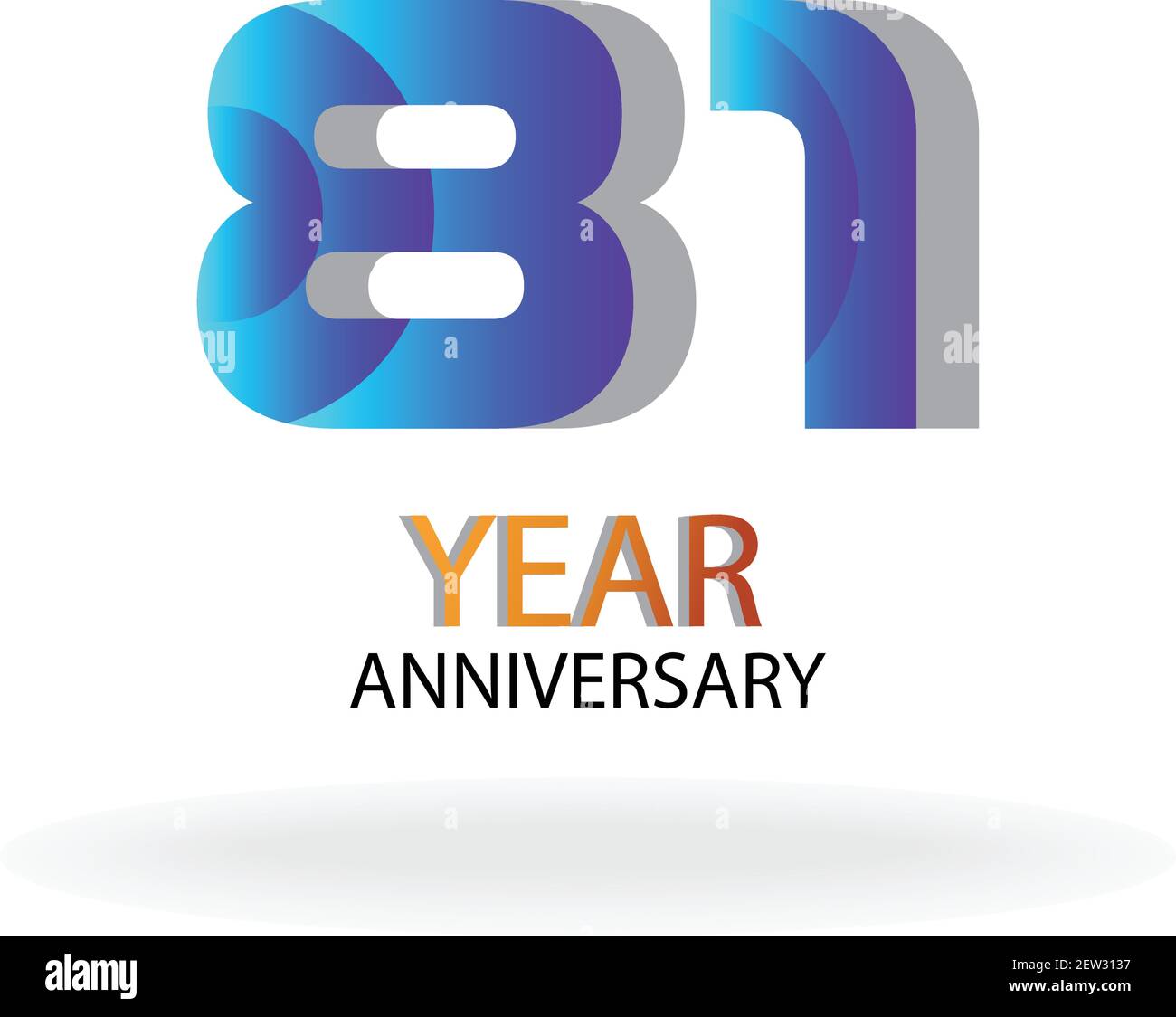 Happy birthday number 81 greeting Stock Vector Images - Alamy