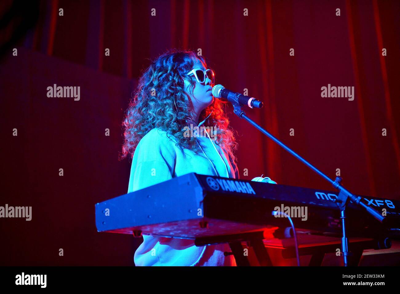 H.E.R performs on stage during Bryson Tiller 'Set It Off Tour' at ...