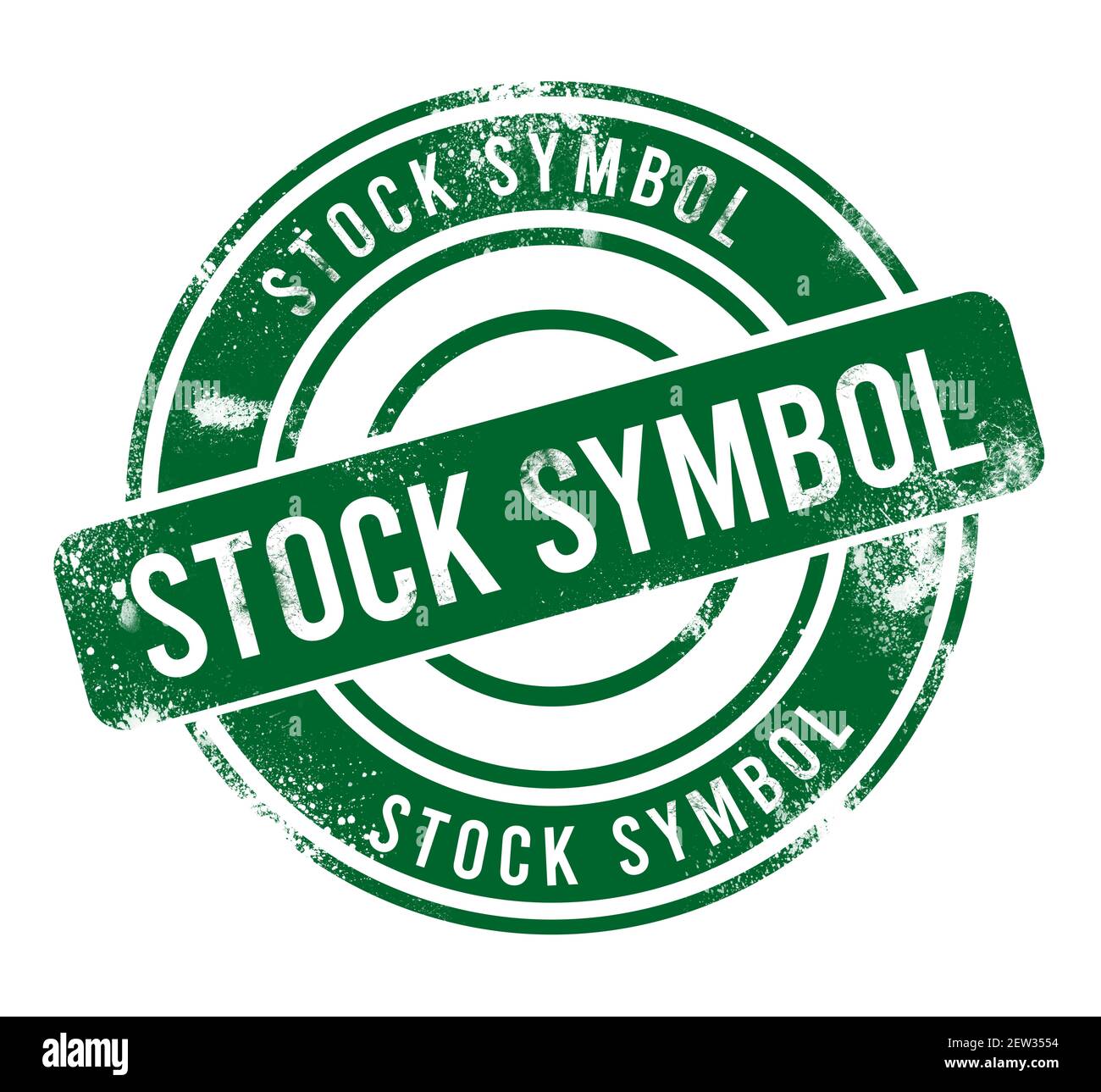 Stock Symbol - green round grunge button, stamp Stock Photo - Alamy